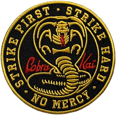 Cobra Strike First Strike Hard Karate Kid Patch [Iron on Sew on ...